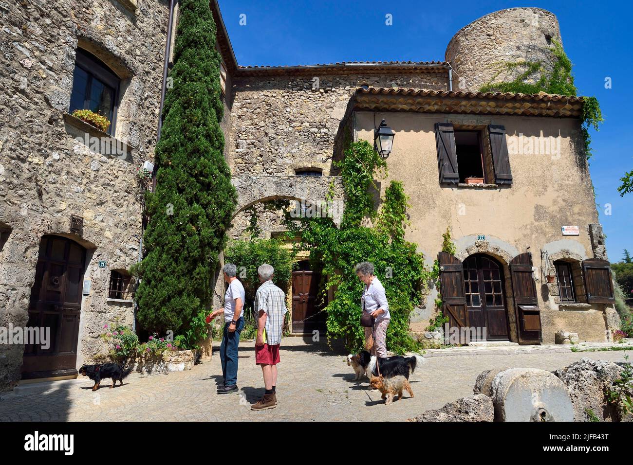 France, Var, the Dracenie, village de Tourtour, labelled Les Plus Beaux ...