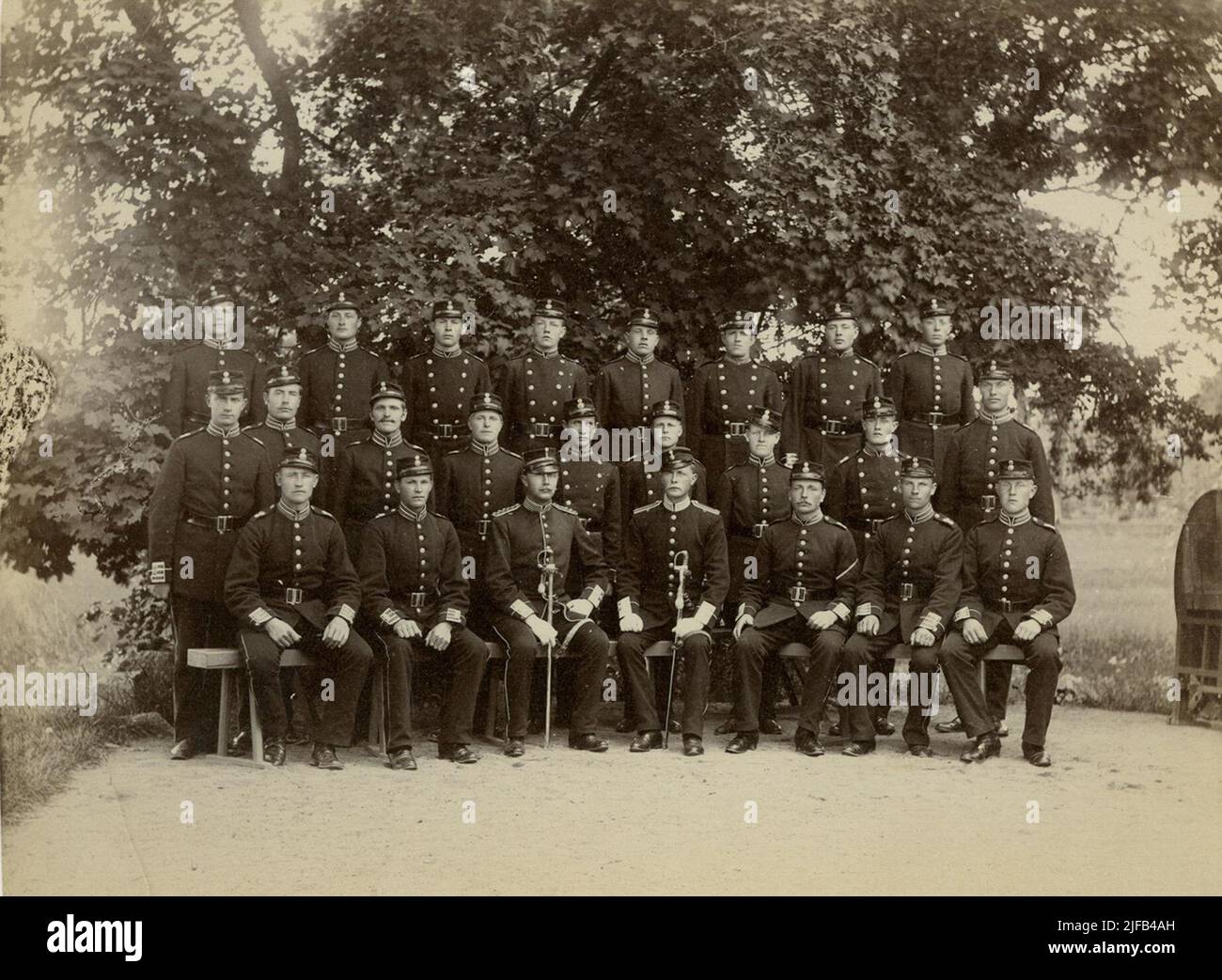 Group portrait of officers and soldiers at the Life Regiment's ...