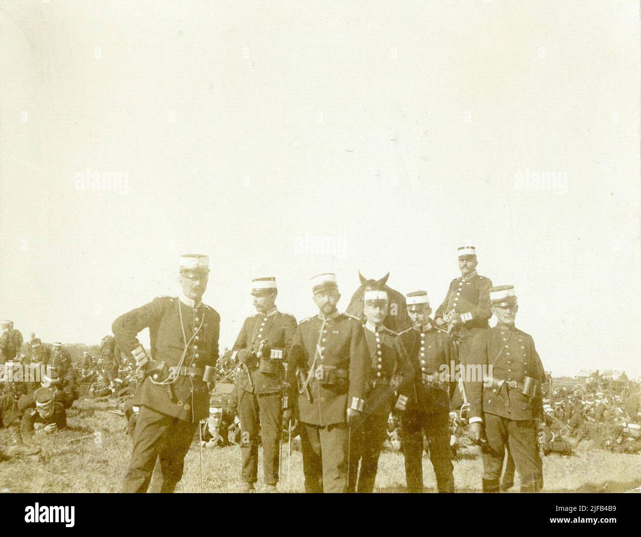 Group portrait of officers at various regiments. For name, see picture ...