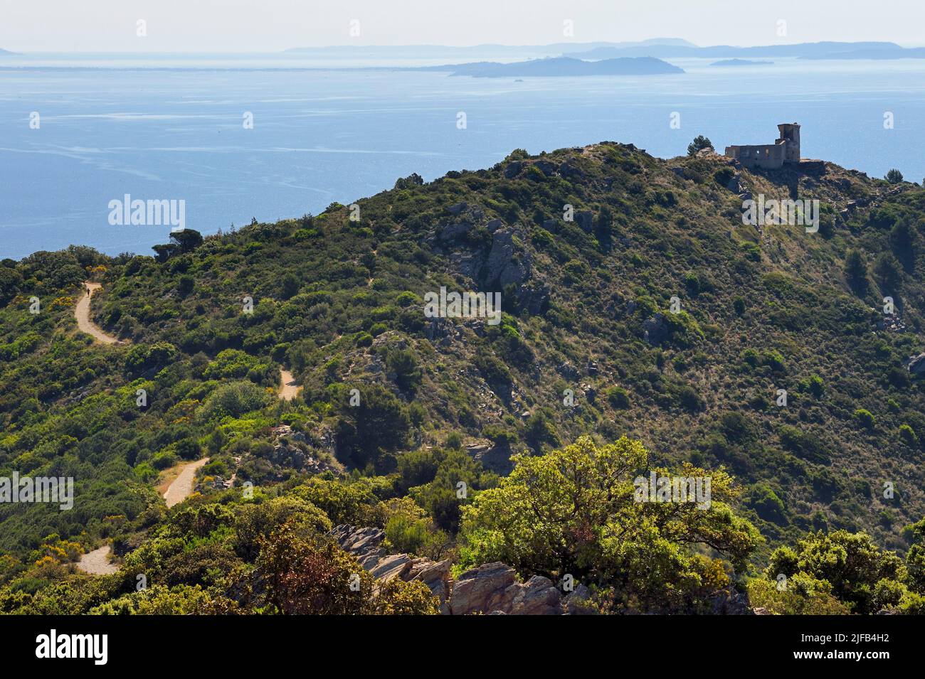 France, Var, La Seyne sur Mer, hike in the Cap Sicie massif towards ...