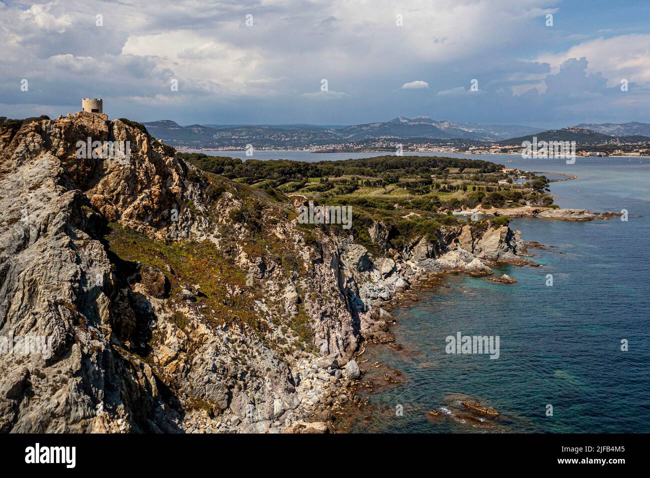 France, Var, Six Fours les Plages, Ile des Embiez, Pointe du Coucoussa ...