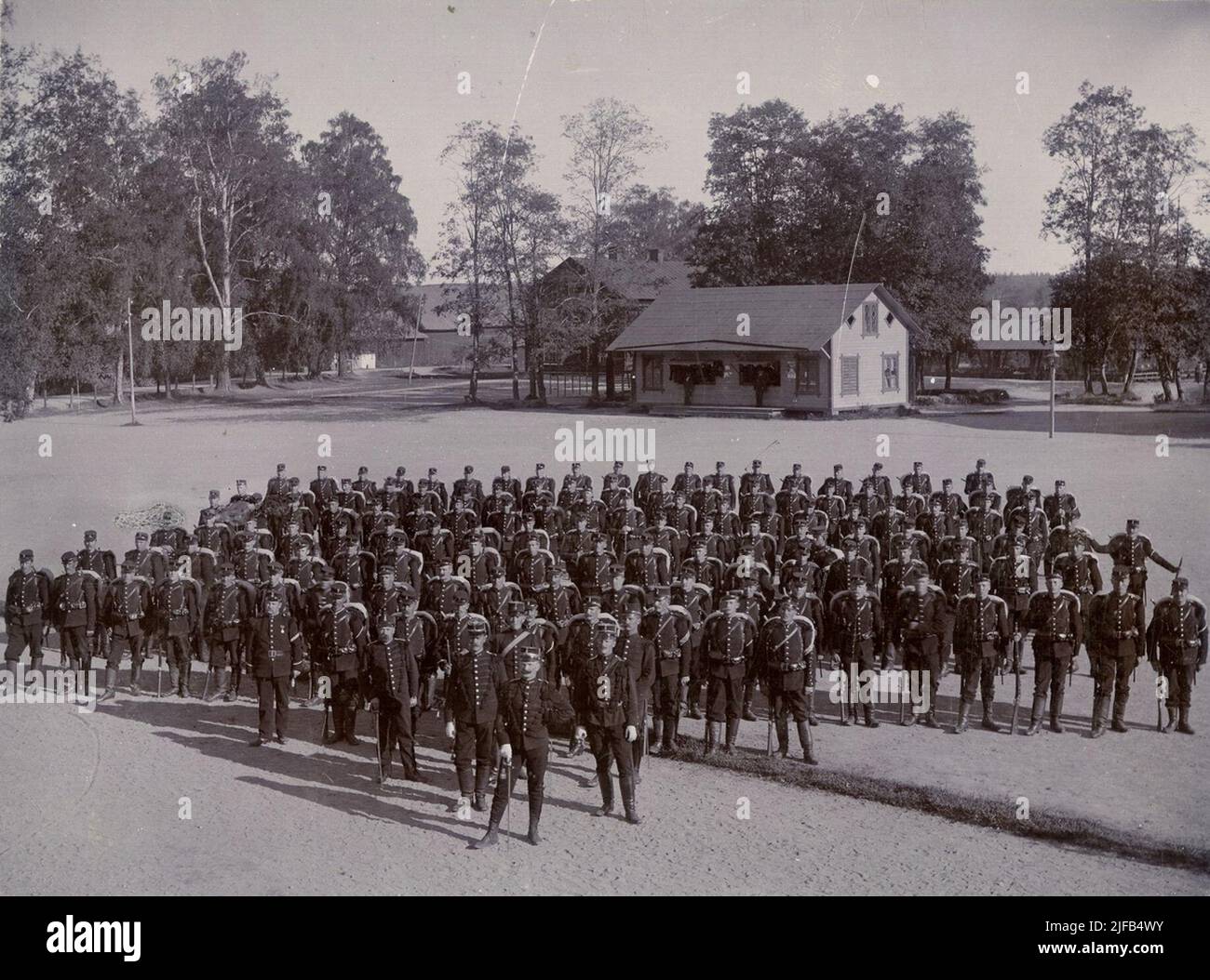 Officers and soldiers from Värmland's field hunter corps in 26 Stock ...