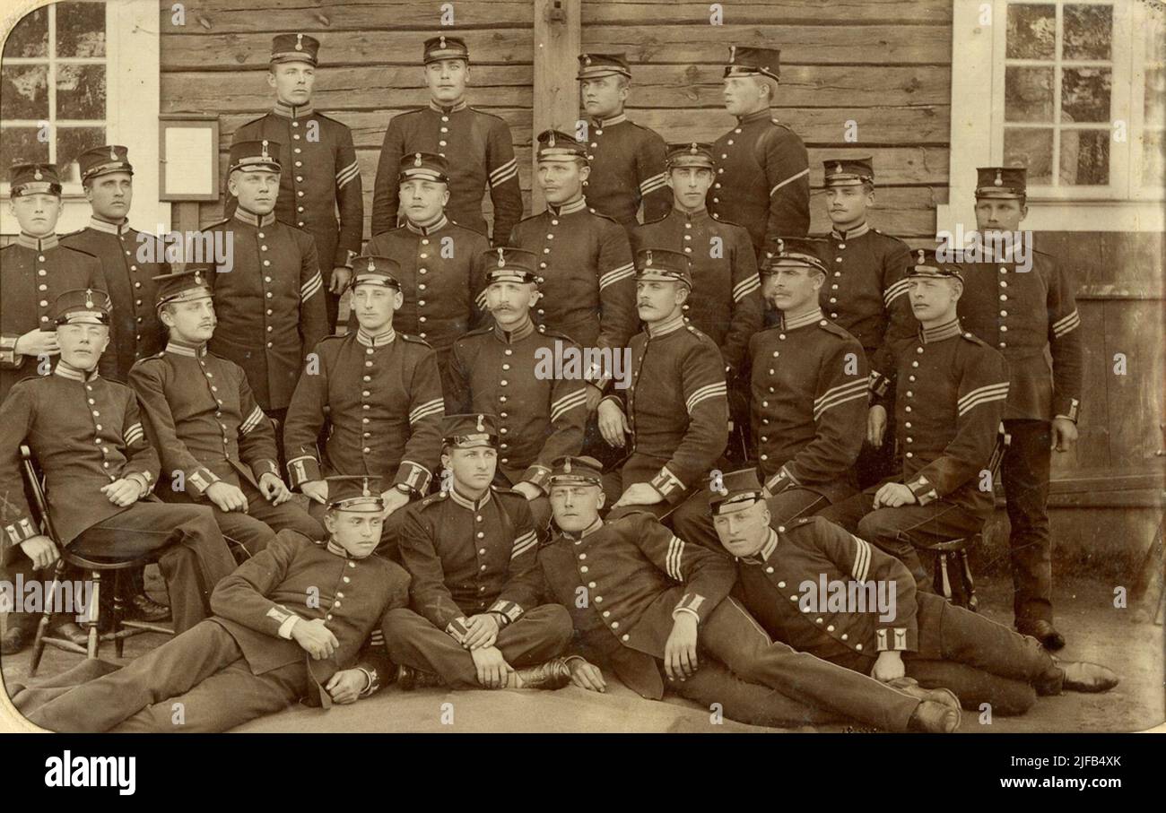 Group portrait of the Västgöta Regiment's Volontärkår 1894 Stock Photo ...