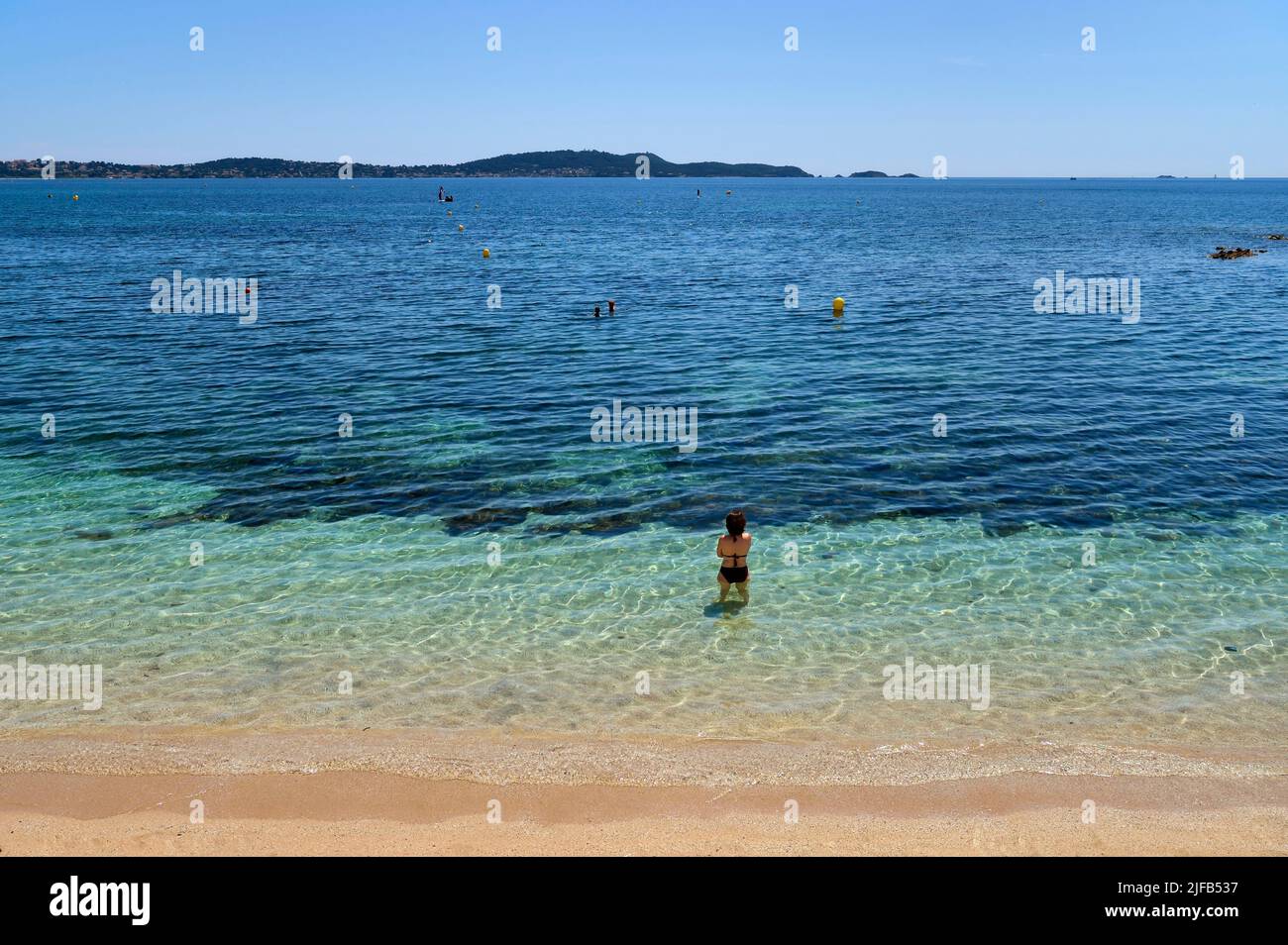 France, Var, Hyeres, Giens peninsula, Almanarre beach Stock Photo - Alamy