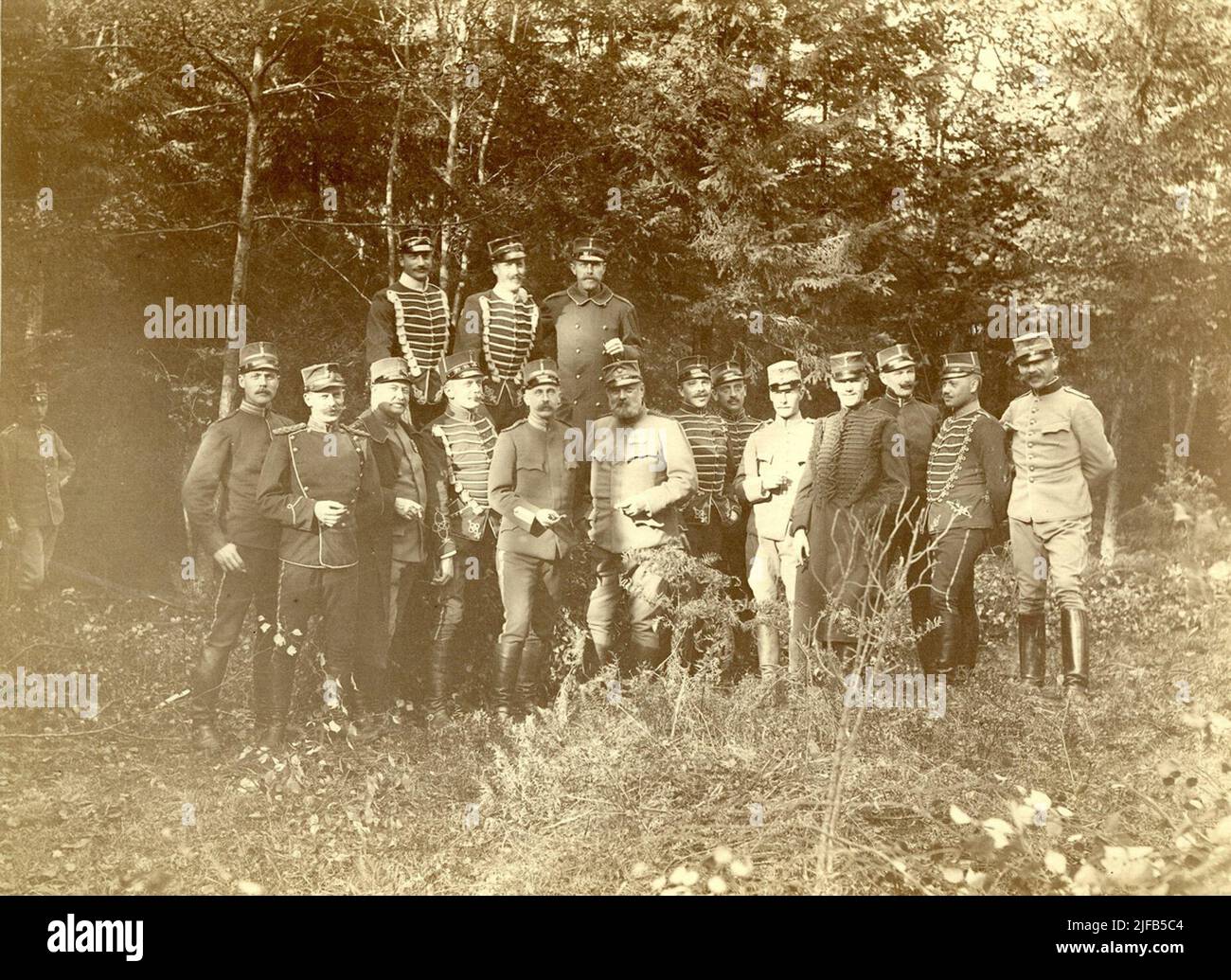 Officers from various regiments in the forest at Kutlinge on Lidingö on ...