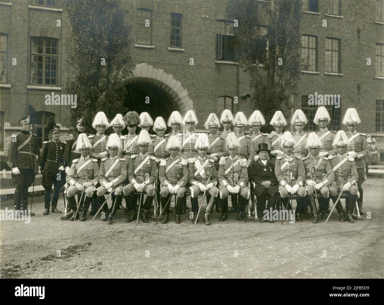 Group portrait of officer corps at the Life Regiment to Horse K 1. For ...