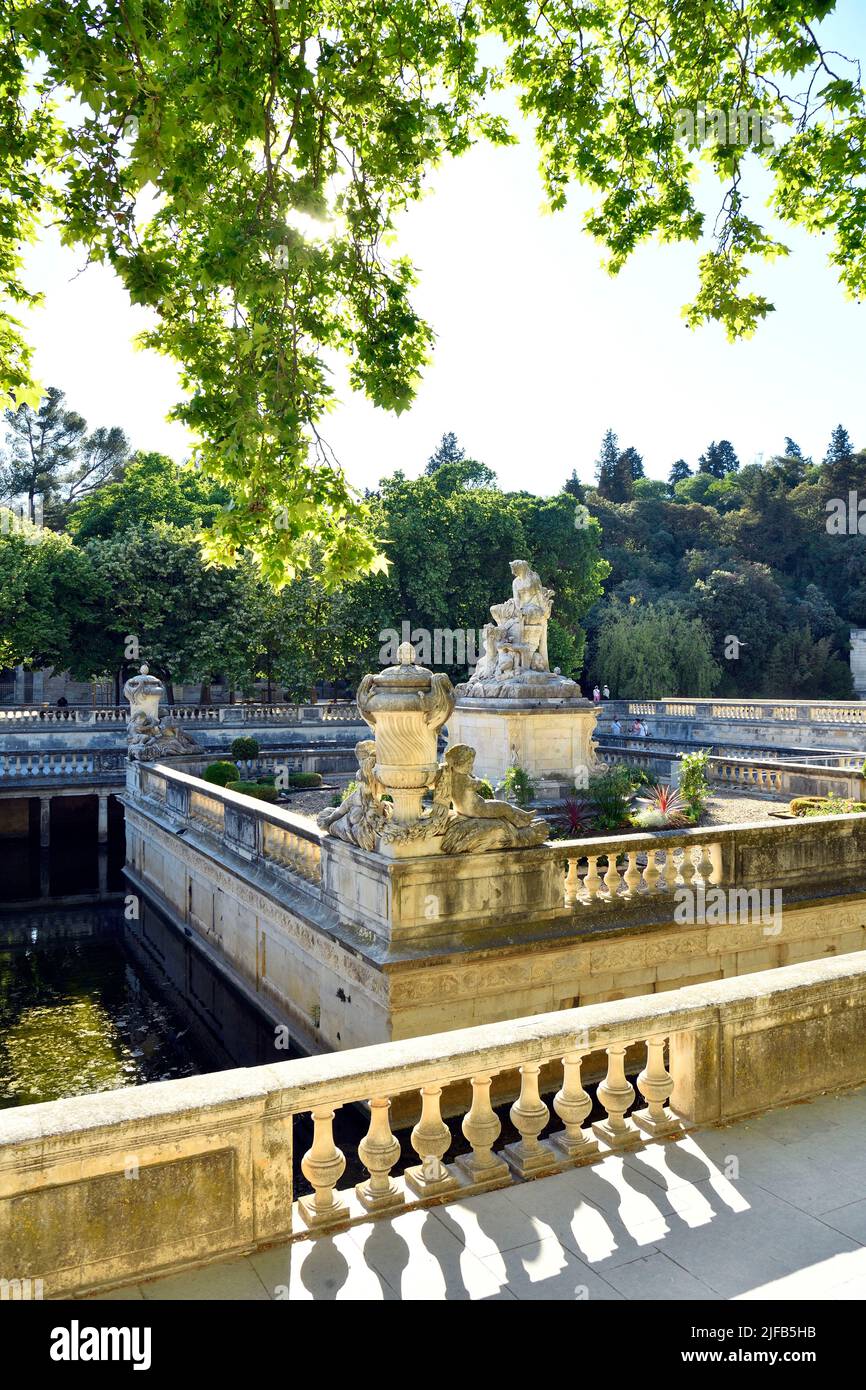 France, Gard, Nimes, Jardins de la Fontaine (Fountain Gardens Stock ...