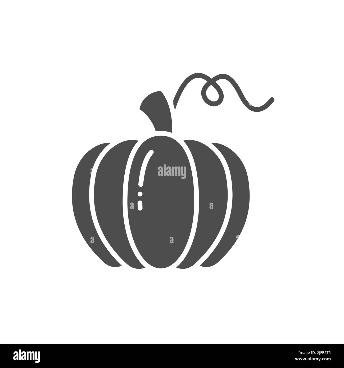Pumpkin with leaf glyph icon. linear style sign for mobile concept and ...