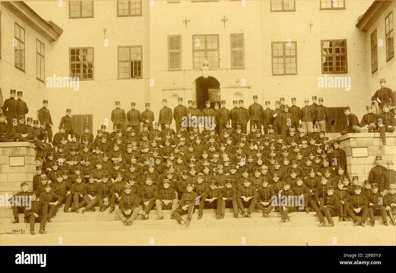 Group portrait of cadets at the Karlberg war school Stock Photo - Alamy