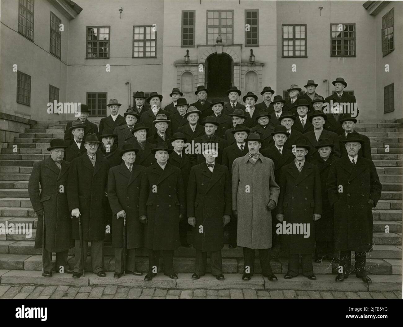 Group portrait of course participants in 1899 gathered for the ...