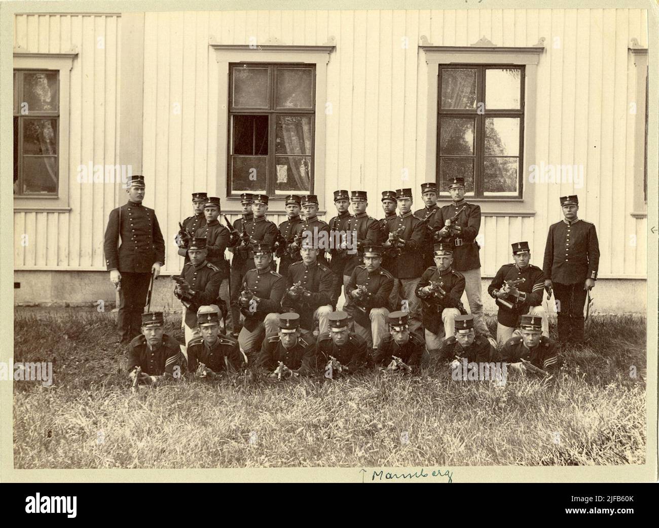 Group portrait of commanders and pupils at 1st Pluton of the 1st ...