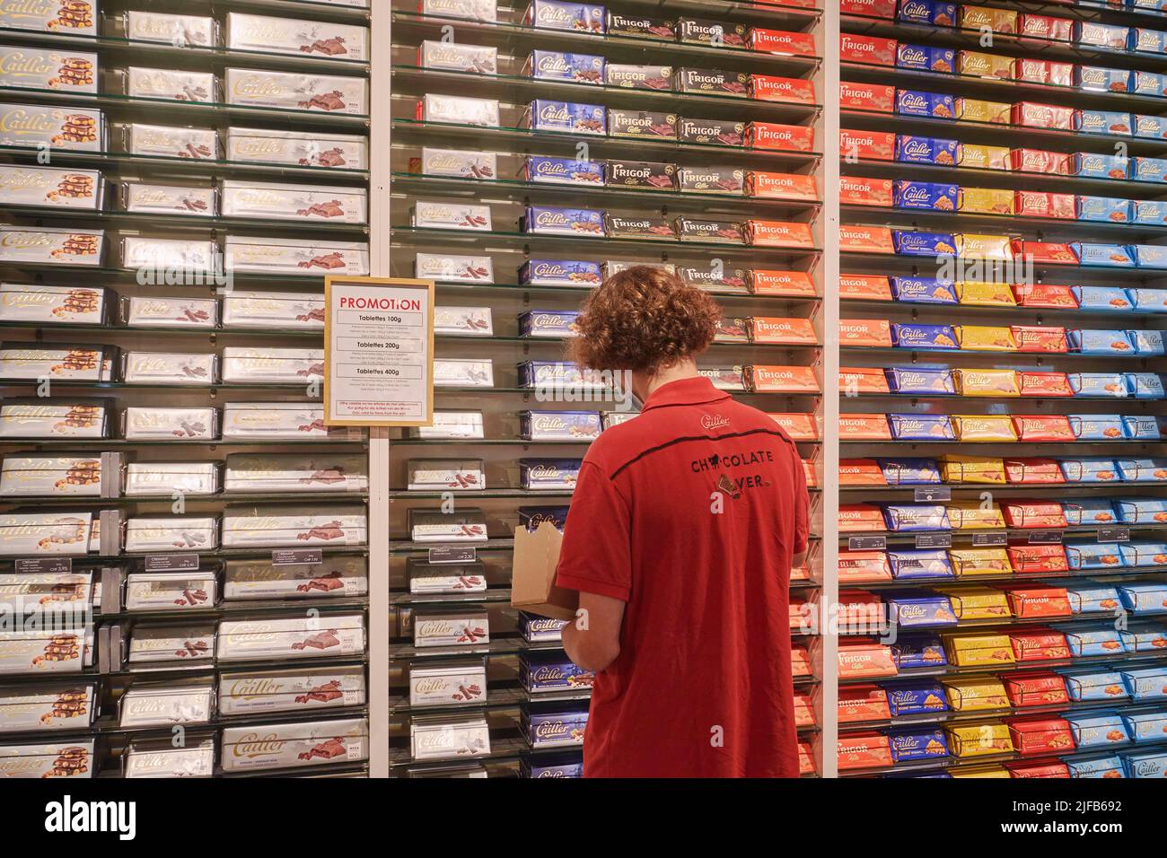 Switzerland, Canton of Friborg, Broc, Cailler chocolate factory founded ...