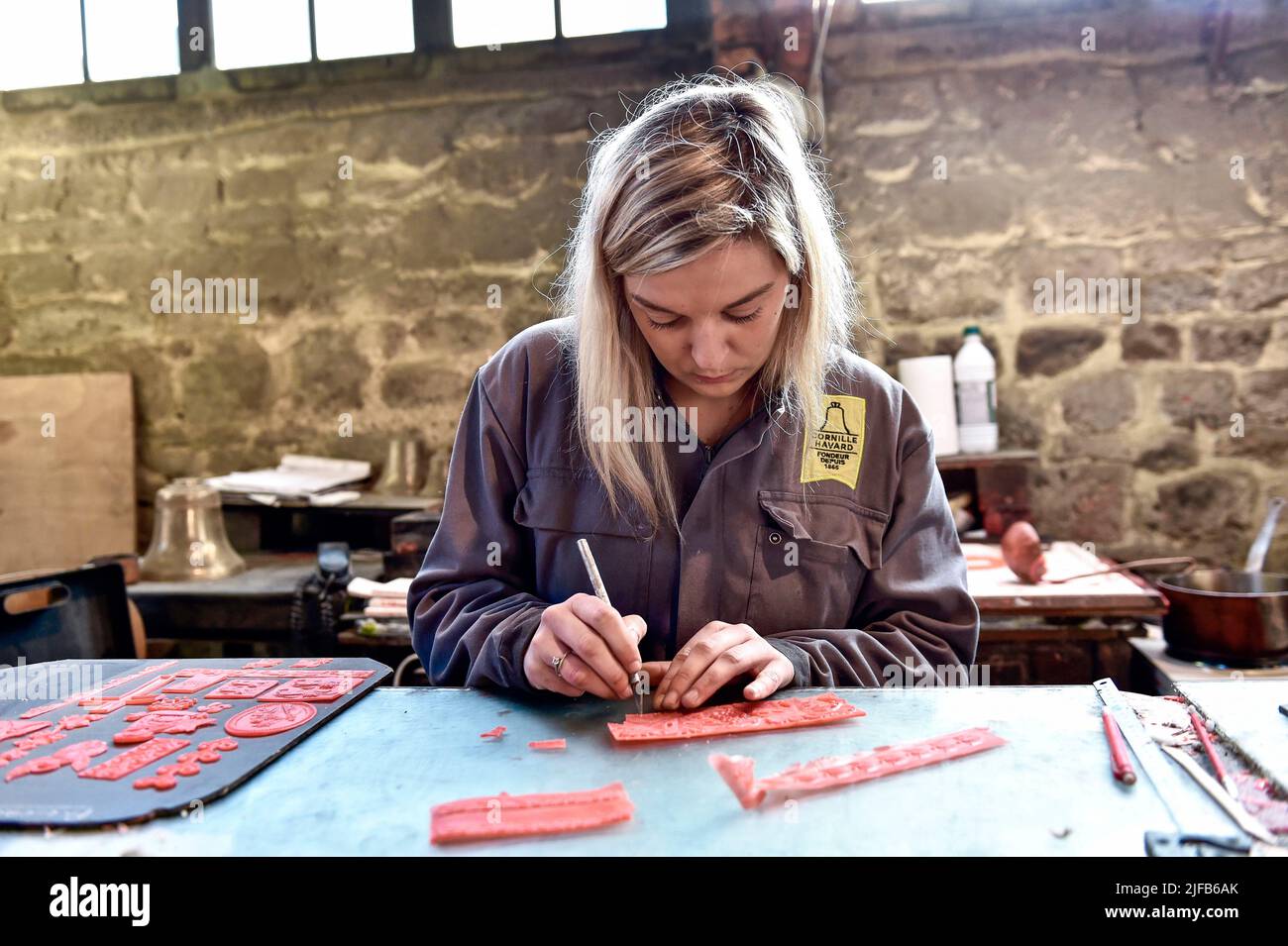France, Manche, Cornille-Havard bell foundry in Villedieu-les-Poêles ...