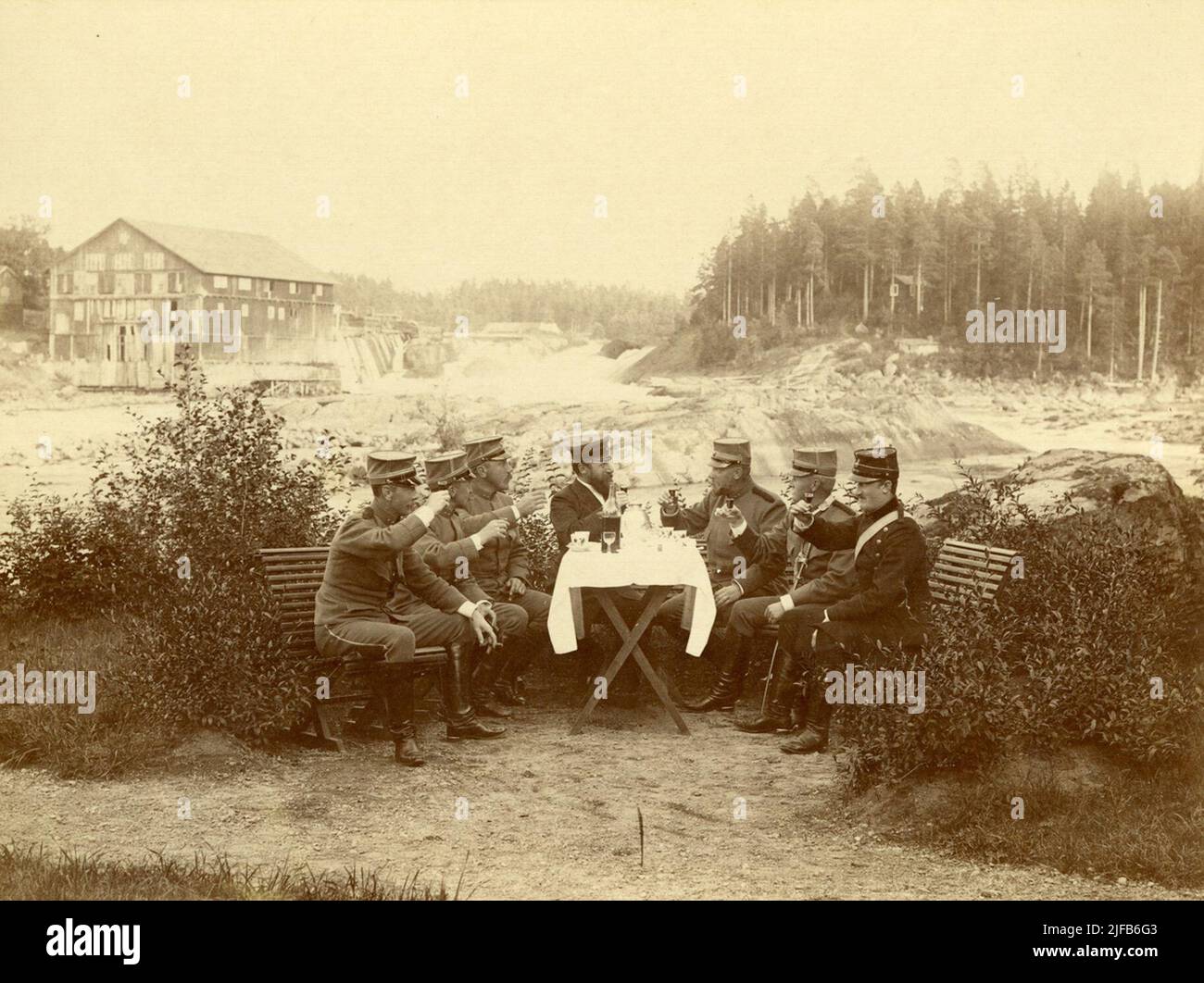 Fortification officers and field doctors with a German colleague at ...
