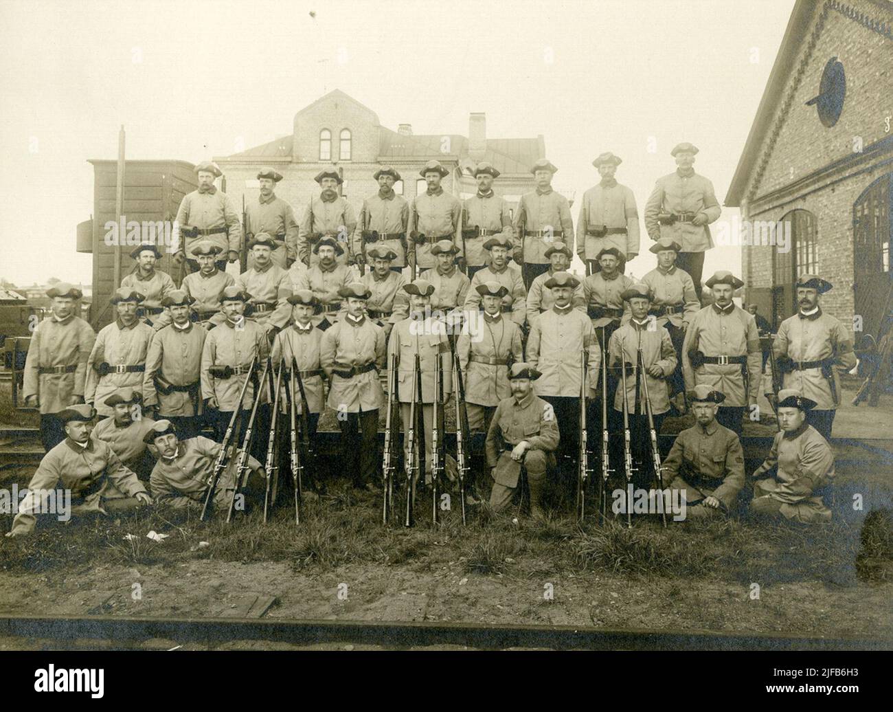 Mobilization of landstorm men in Åmål August 1914 Stock Photo - Alamy