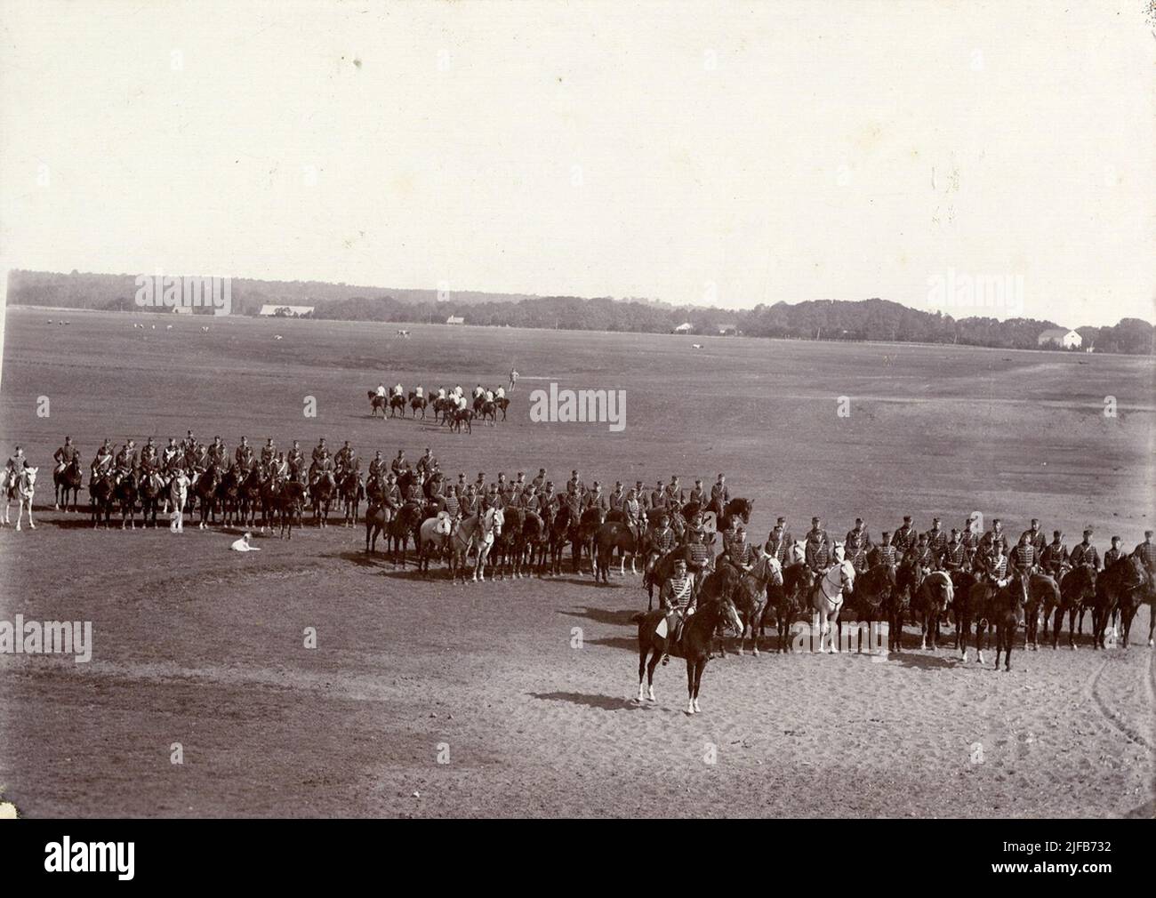 Skåne Husar Region K 5 set up on horseback at Ljungbyhed, 1865 Stock ...