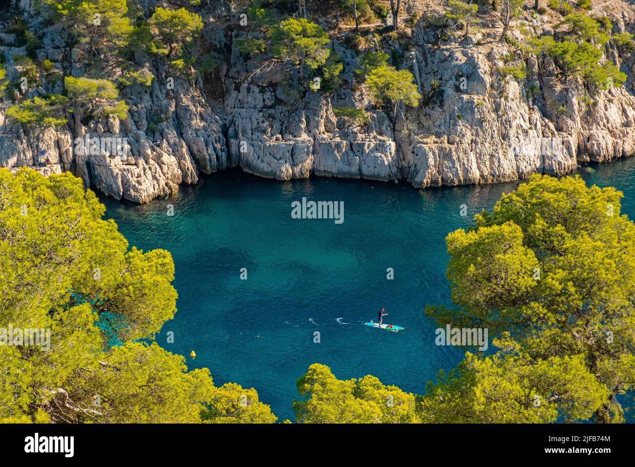 France, Bouches du Rhone, Cassis, Calanques National Park, the calanque ...