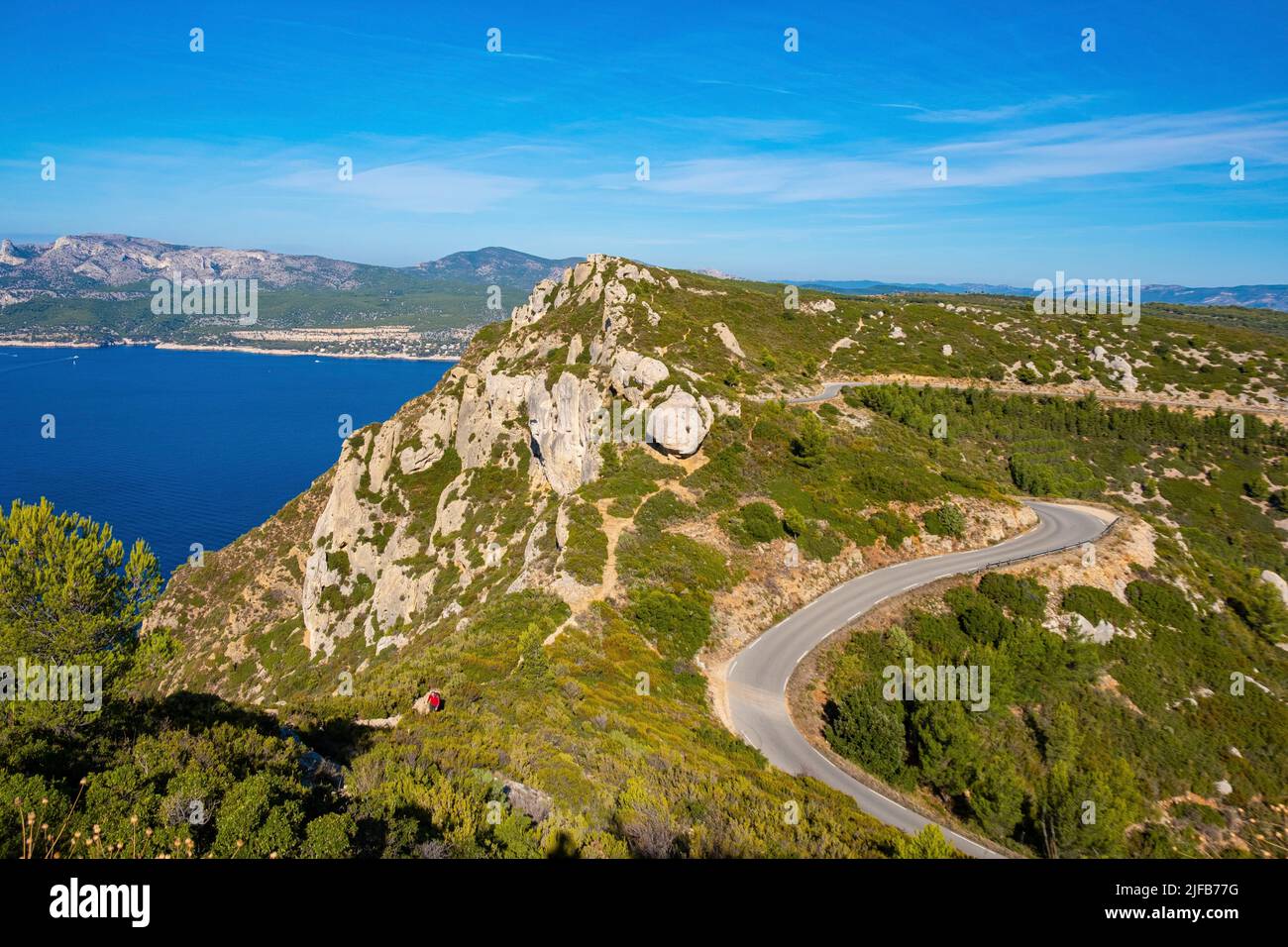 France, Bouches du Rhone, Cassis, route des Crêtes Stock Photo - Alamy