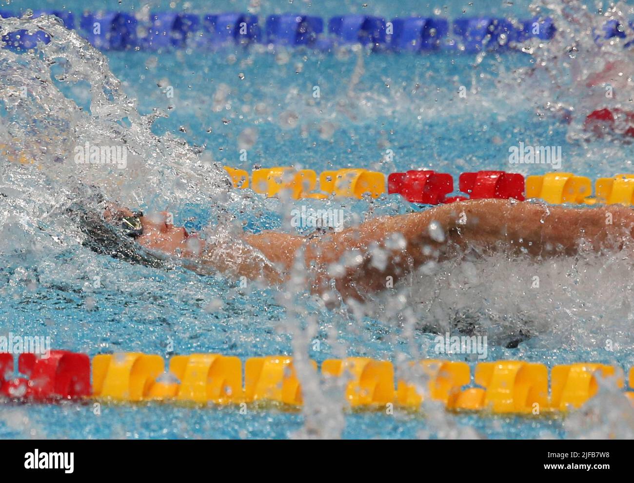 Katharine Berkoff of USA 1/2 Finale 50. M Backstroke Women during the ...