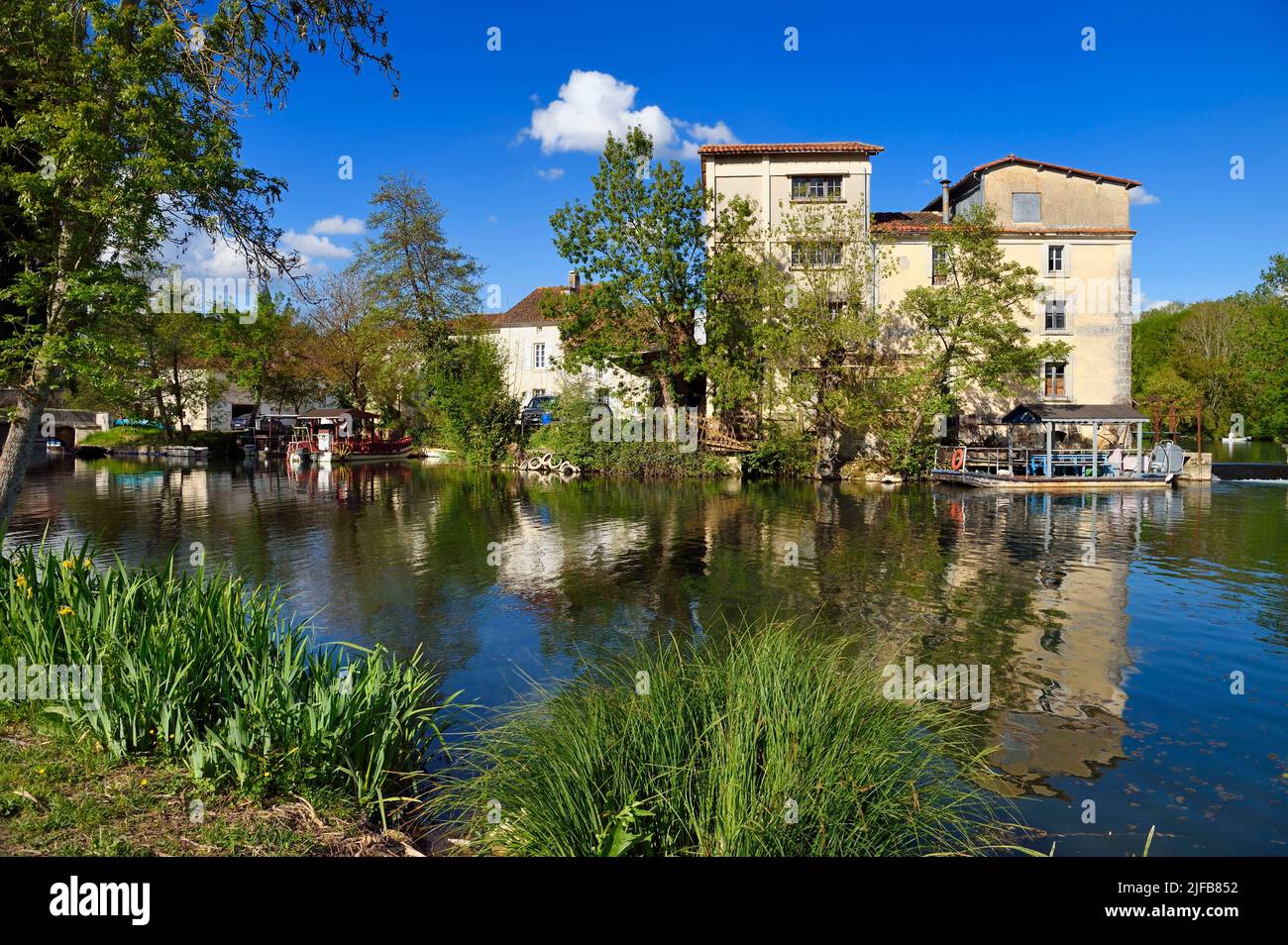 France, Charente, Saint-Simeux, the old eel fisheries built on a ...