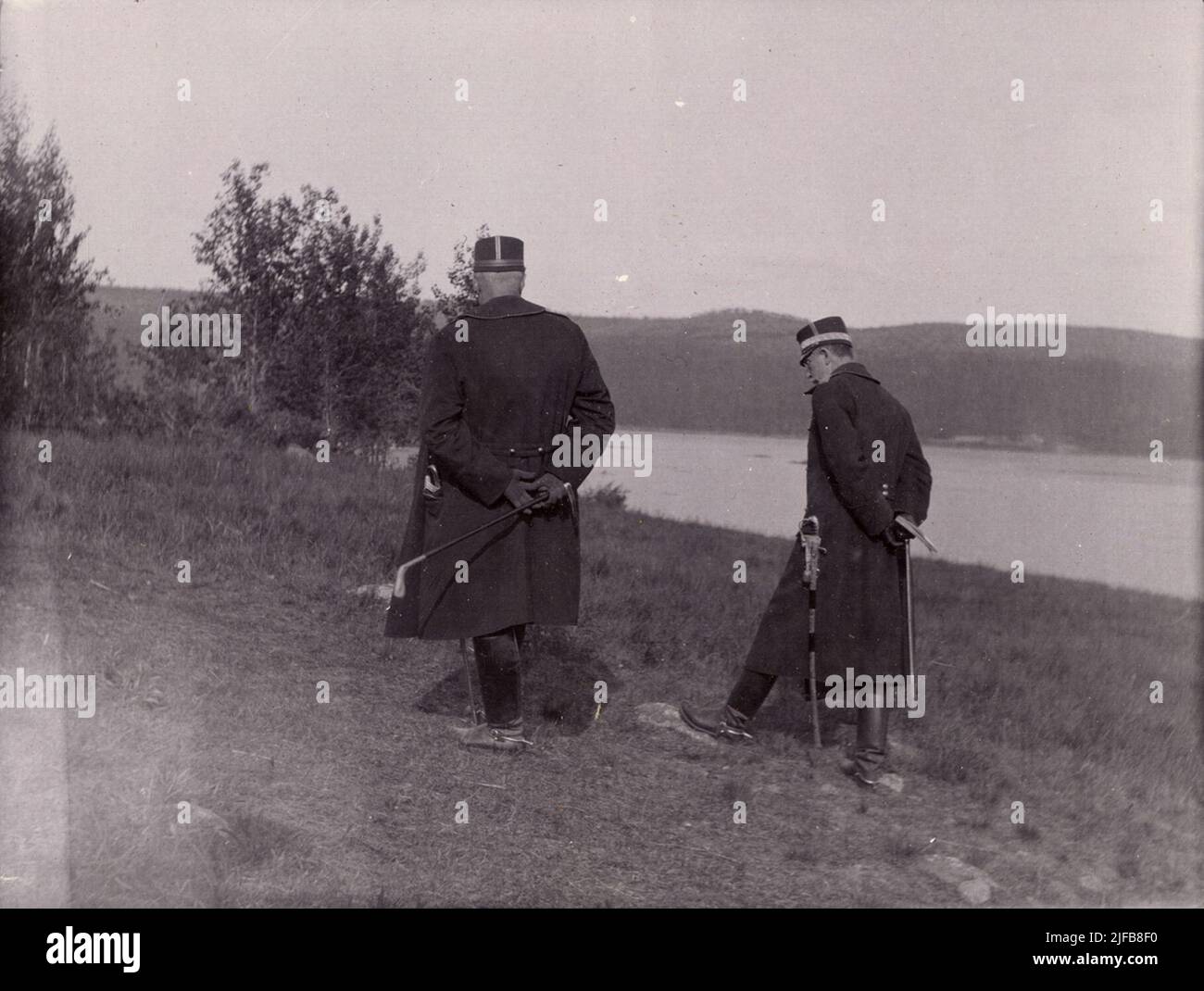 Gen. St. The boss (Rappe) with Adjutant (Sergel) on a walk after dinner ...