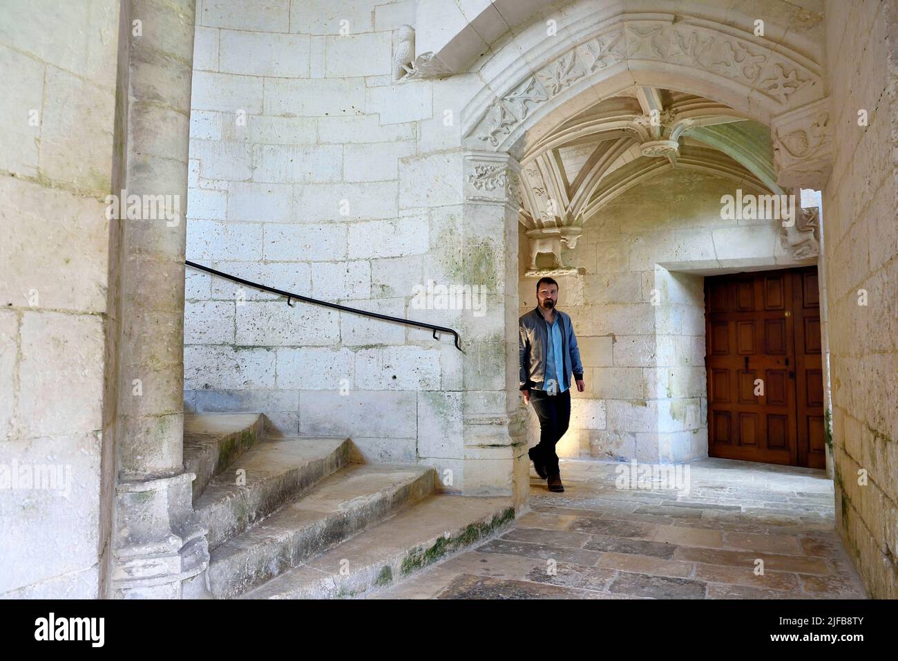 France, Dordogne, Périgord Vert, Villars, Puyguilhem castle, the ...