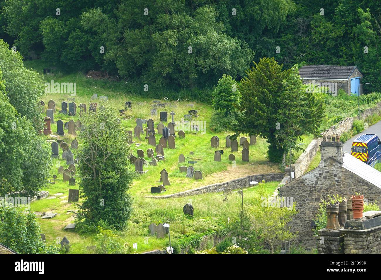 St George's cemetery, New Mills, Derbyshire Stock Photo - Alamy