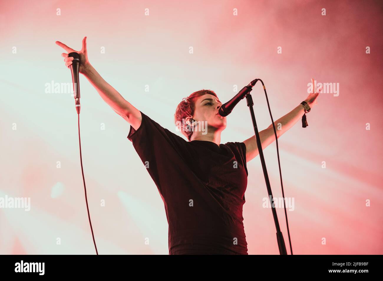 Roskilde, Denmark. 01st July, 2022. The English band Rolo Tomassi ...