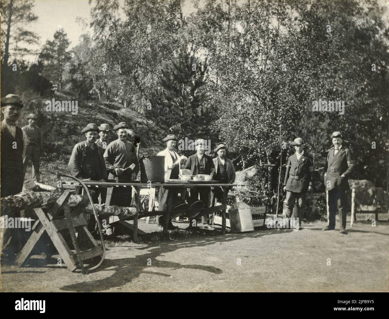 Landstormen's mobilization in 1914 Stock Photo - Alamy