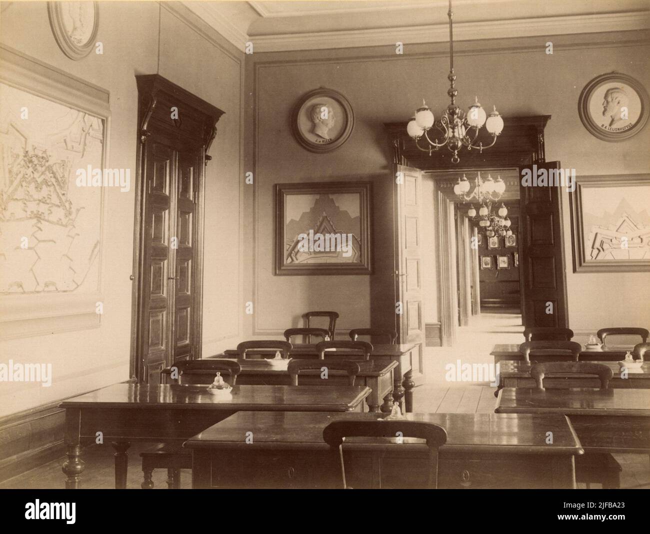 Interior from the Artillery and Engineering School. In the premises is ...