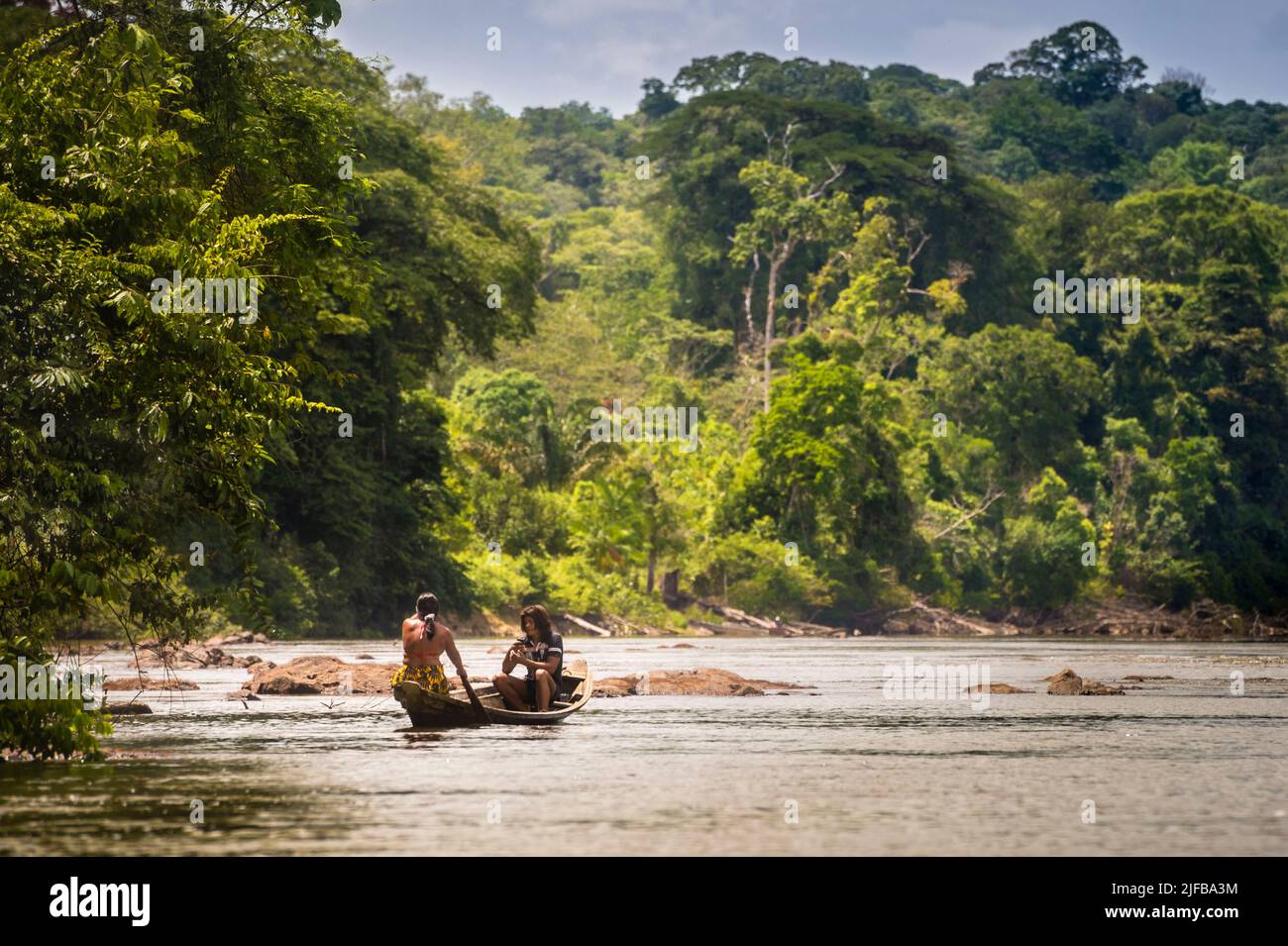 France, French Guiana, Amazonian Park, heart zone, Camopi, Native ...