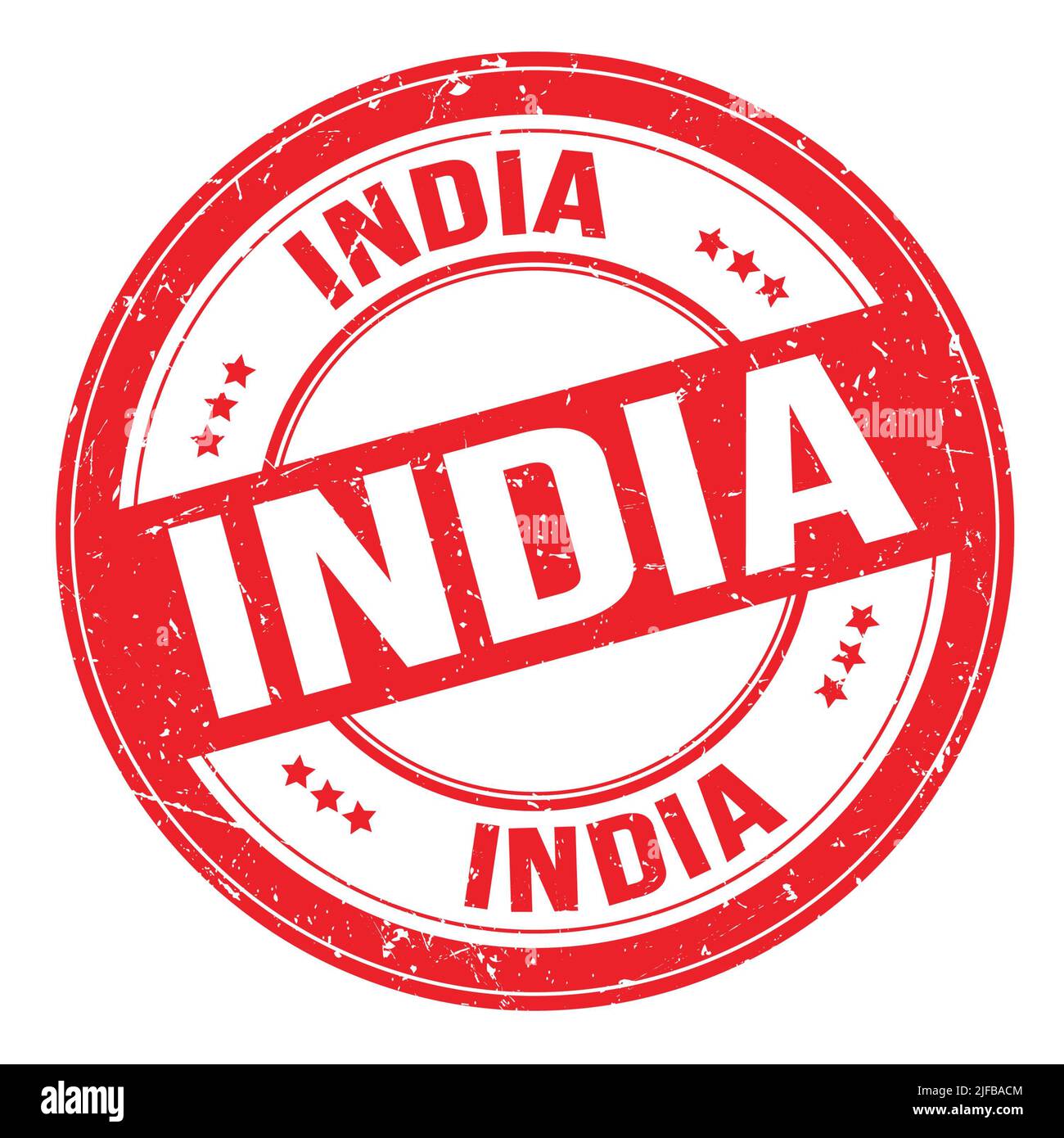 INDIA text written on red round grungy stamp sign Stock Photo - Alamy