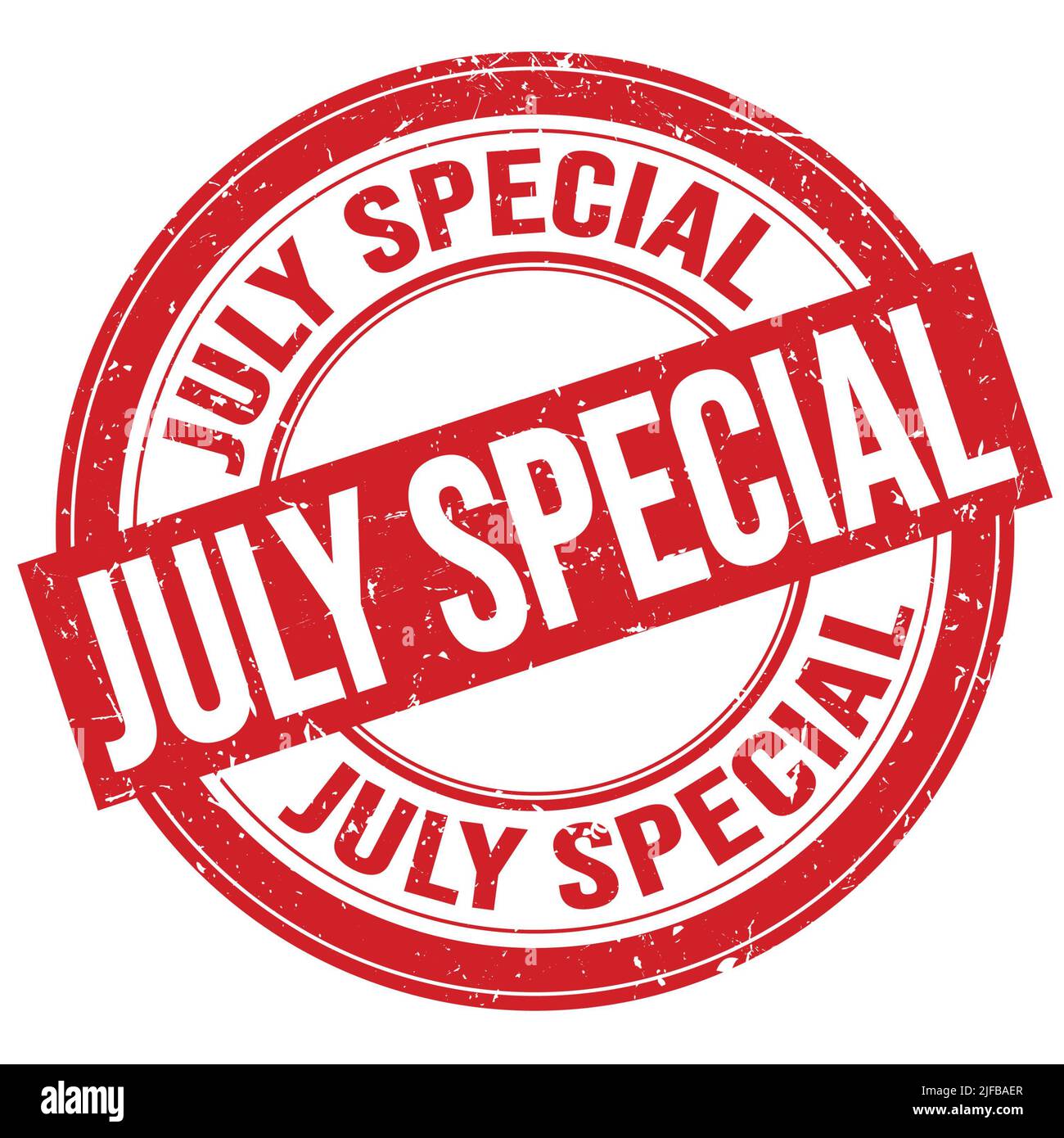 JULY SPECIAL text written on red round grungy stamp sign Stock Photo ...