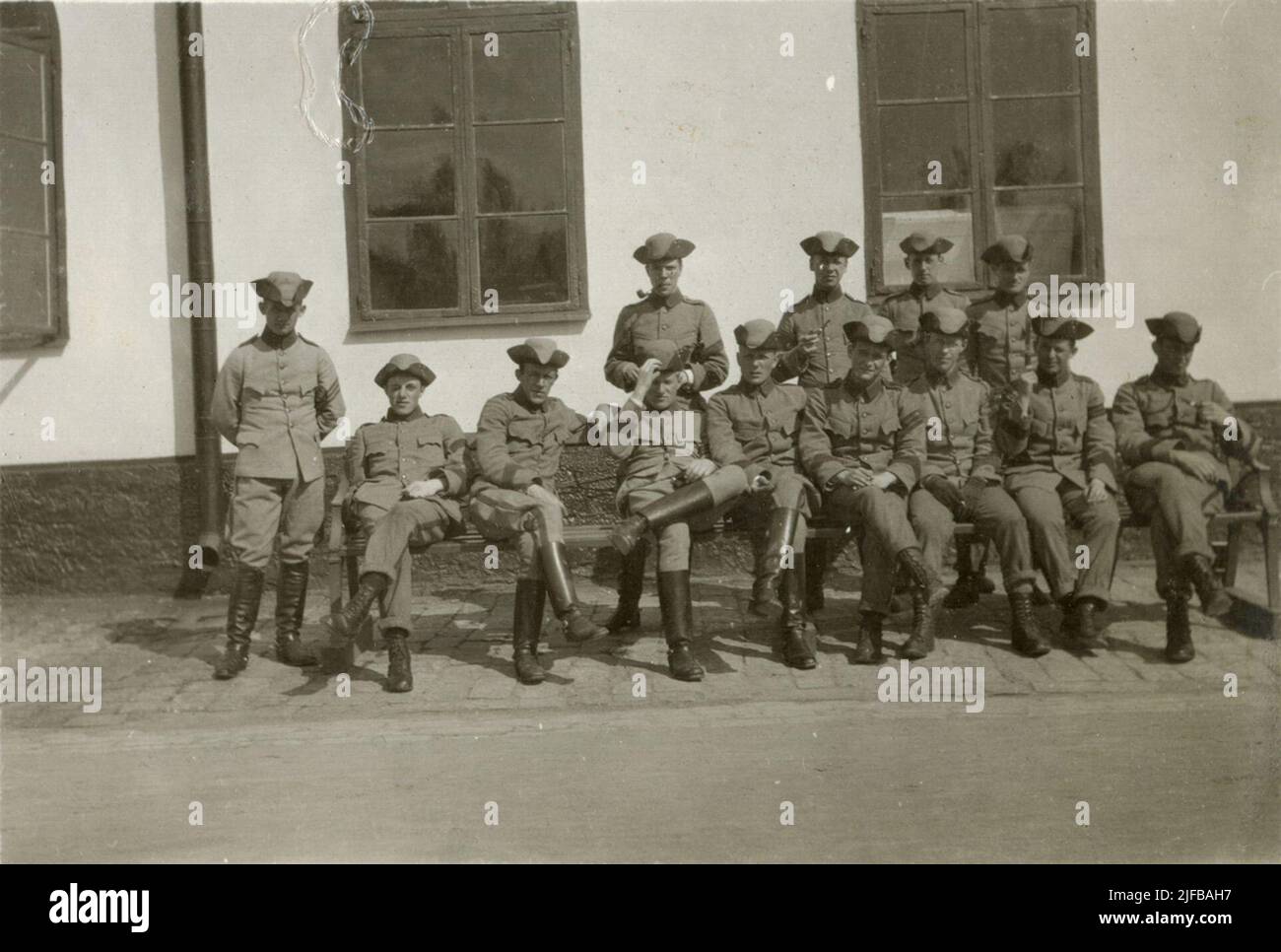 Pupils at the Karlberg war school outside Karlberg Castle, Stockholm ...