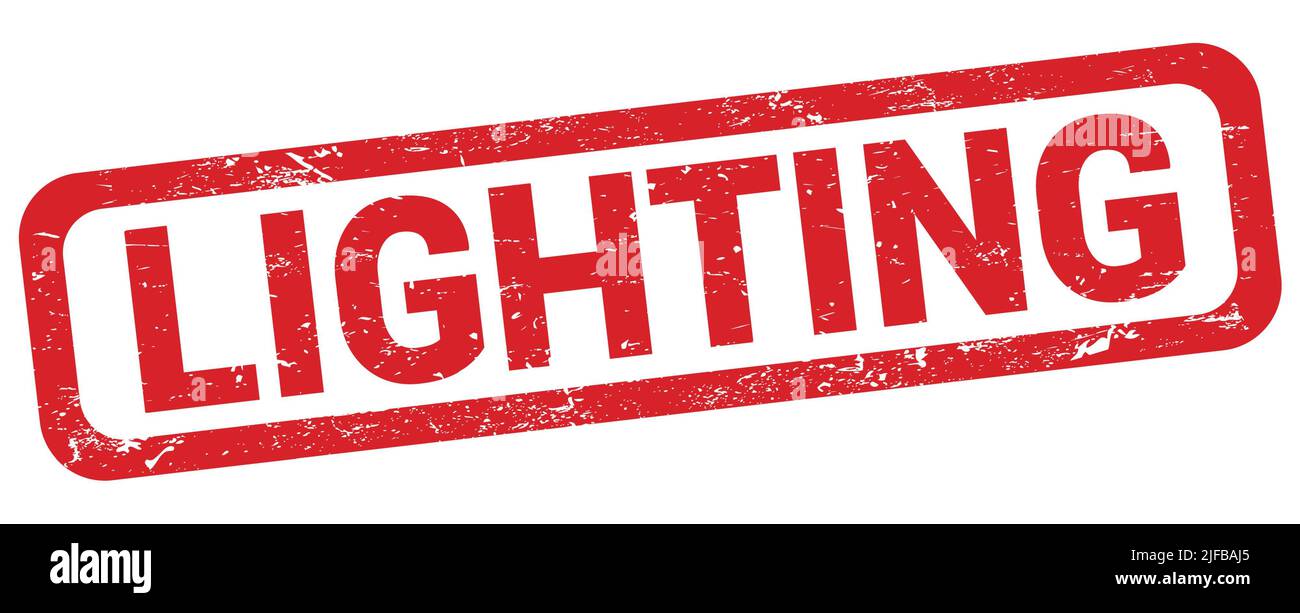 LIGHTING text written on red rectangle stamp sign Stock Photo - Alamy
