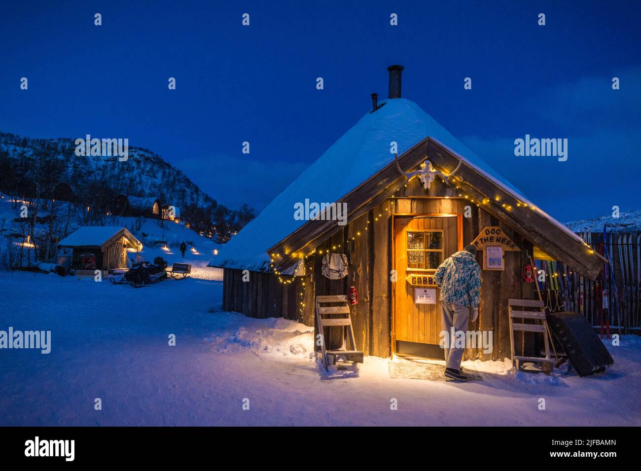 Norway, Lapland, County of Finnmark, Kirkenes, inn in the style of a ...