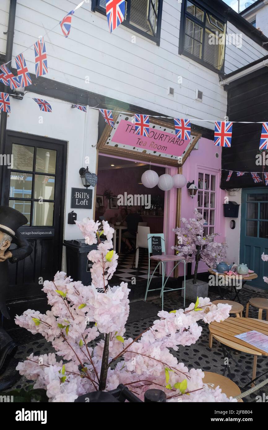 The courtyard Tea room in St Ives Cornwall UK Stock Photo - Alamy