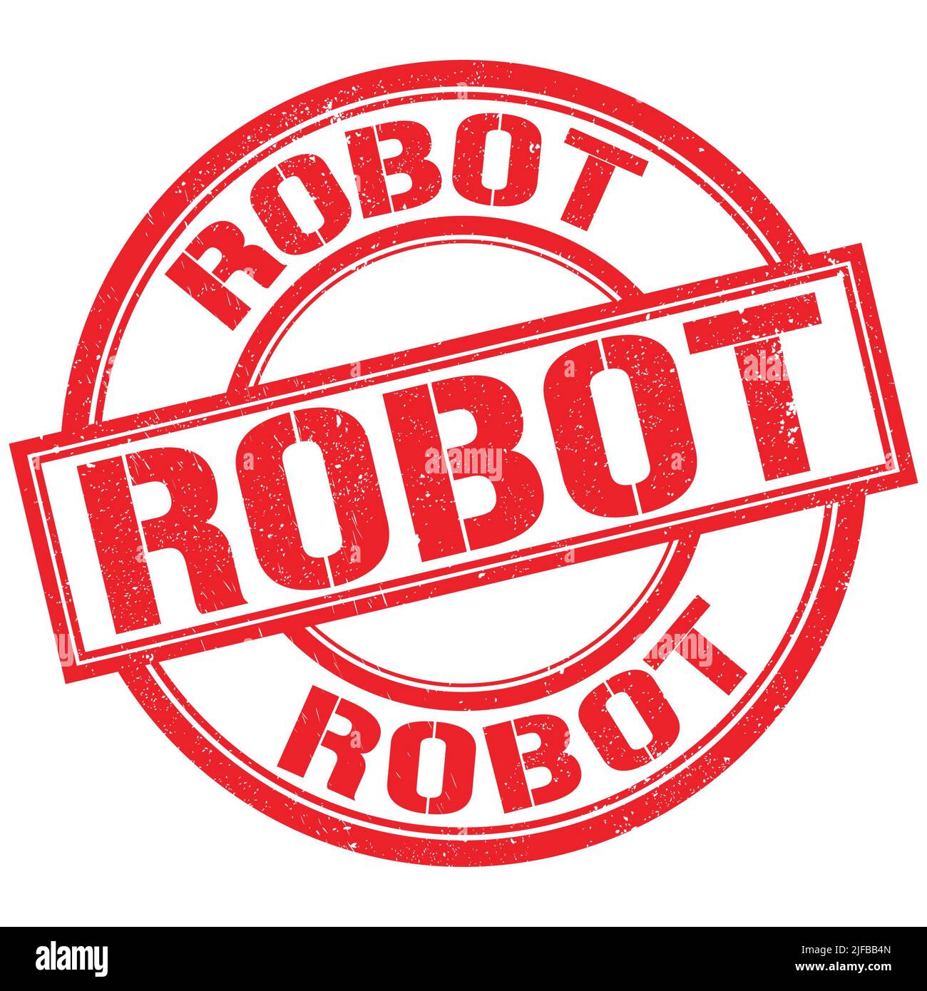 ROBOT text written on red round stamp sign Stock Photo - Alamy