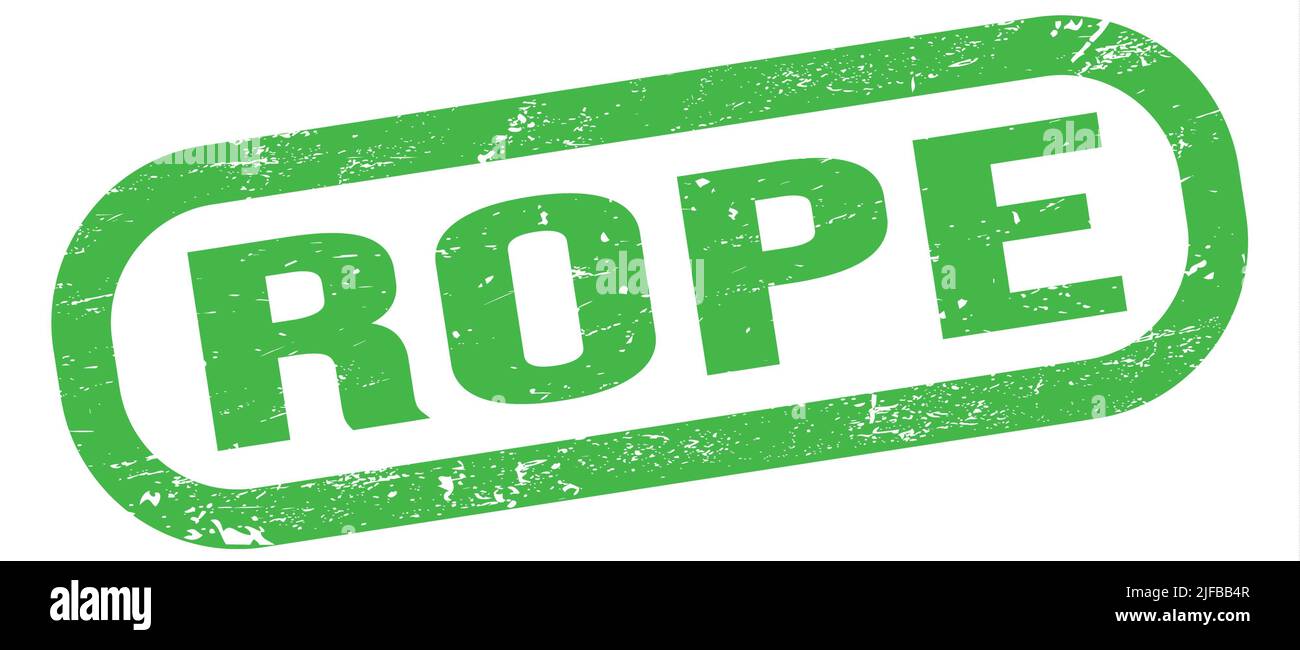 ROPE, text written on green rectangle stamp sign Stock Photo - Alamy