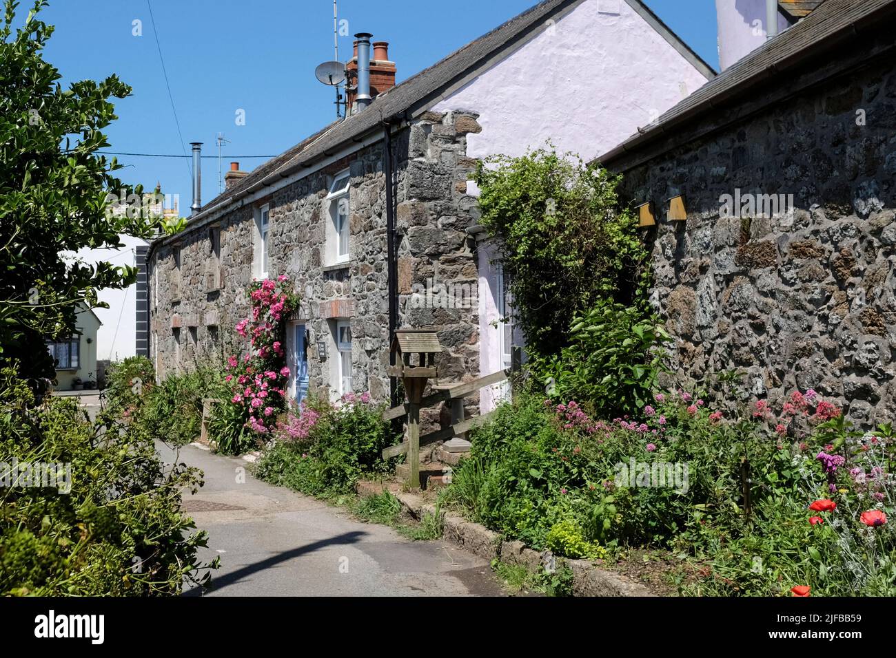 Stone Cottages in the Cornish Village of Lizard. the Lizard Peninsula ...