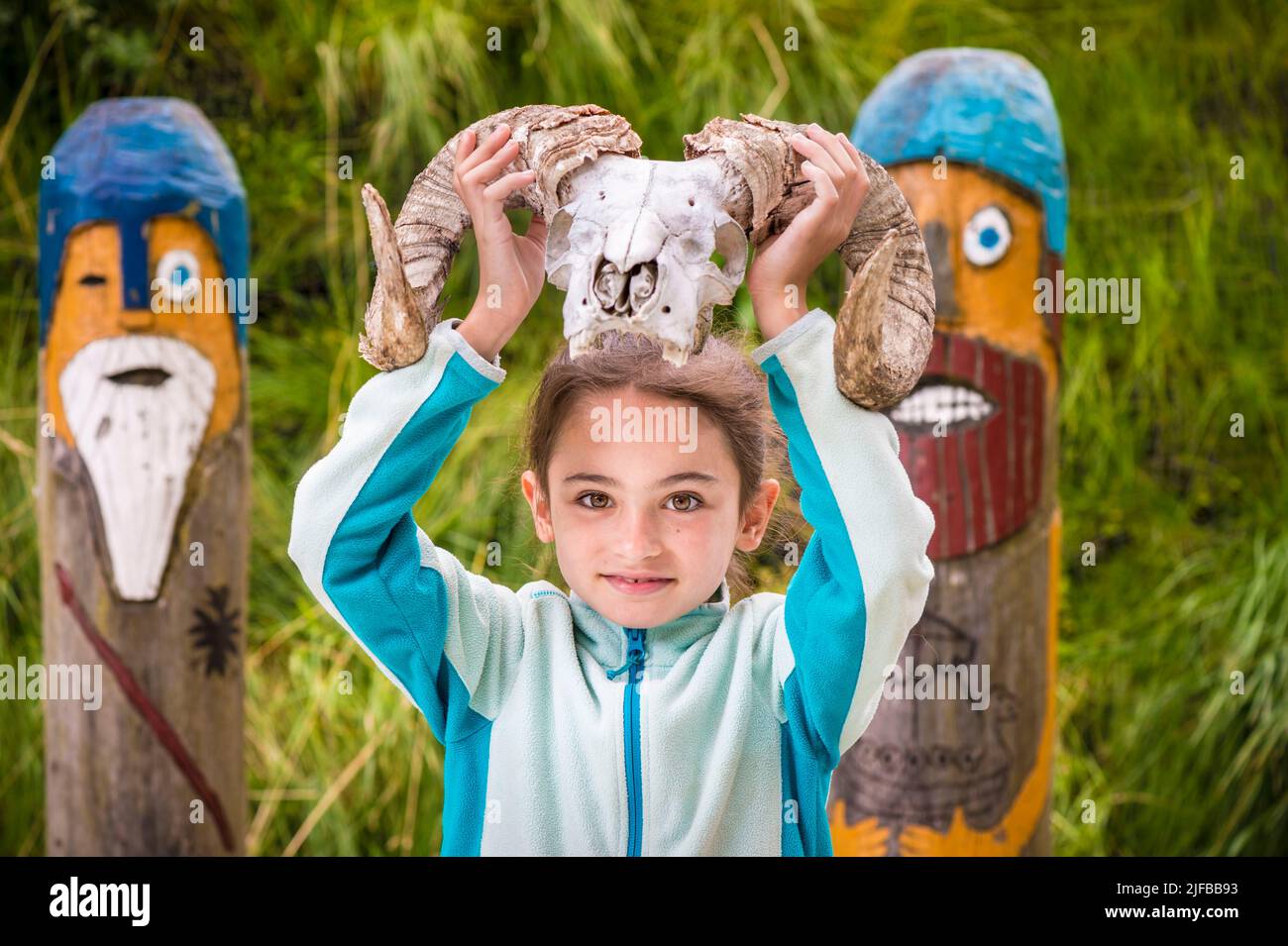 Norway, County of Vestland, Naeroyfjord, Aurland, Gudvangen, Viking ...