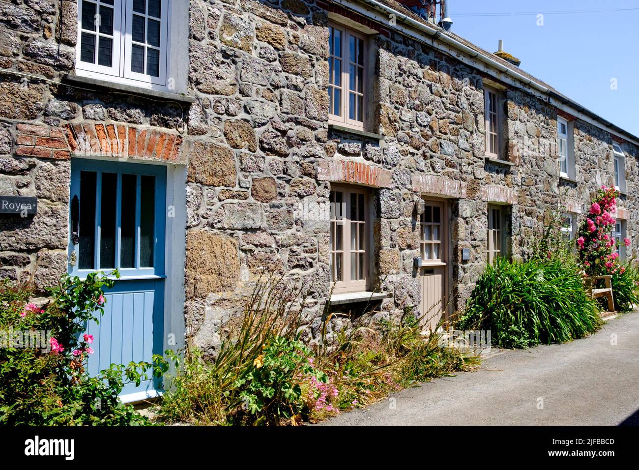 Stone Cottages in the Cornish Village of Lizard. the Lizard Peninsula ...