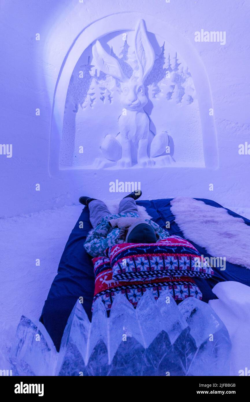 Norway, Lapland, County of Finnmark, Kirkenes, ice hotel and its ...