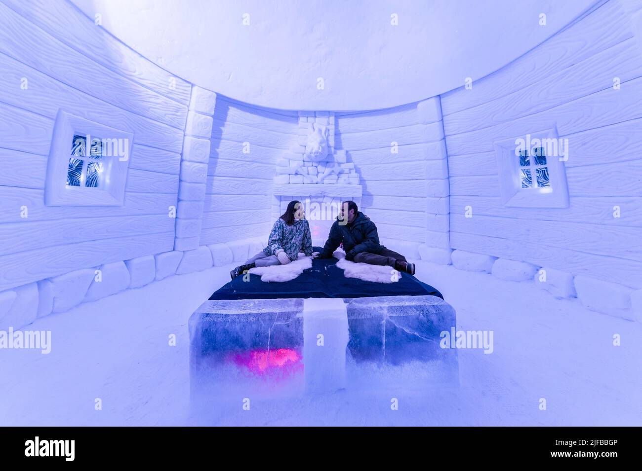 Norway, Lapland, County of Finnmark, Kirkenes, ice hotel and its ...