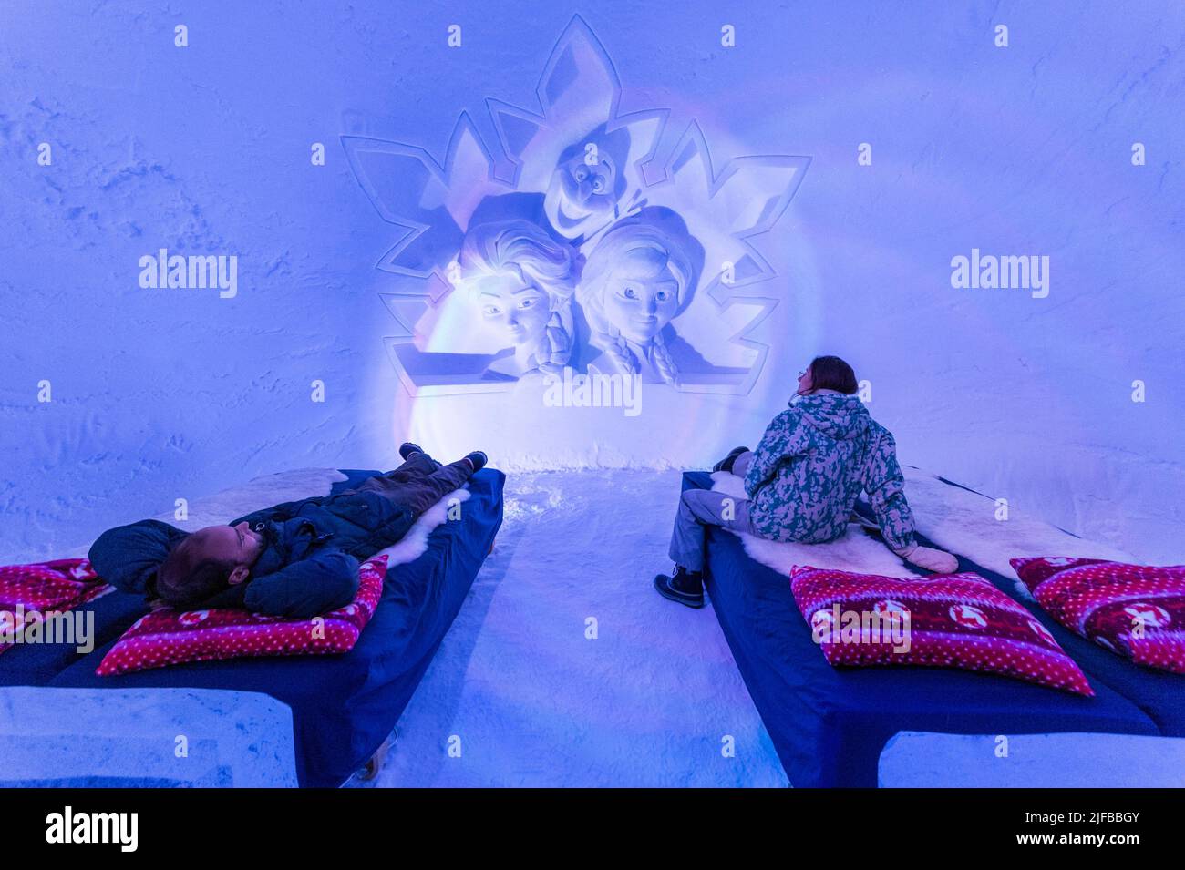 Norway, Lapland, County of Finnmark, Kirkenes, ice hotel and its ...