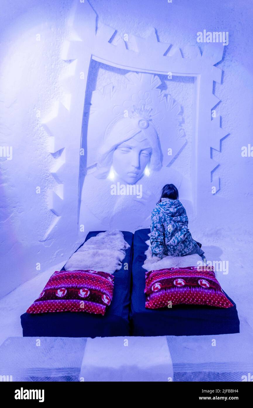 Norway, Lapland, County of Finnmark, Kirkenes, ice hotel and its ...