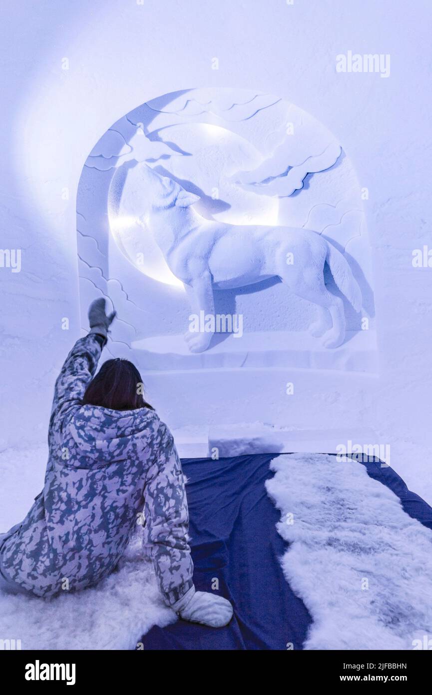 Norway, Lapland, County of Finnmark, Kirkenes, ice hotel and its ...