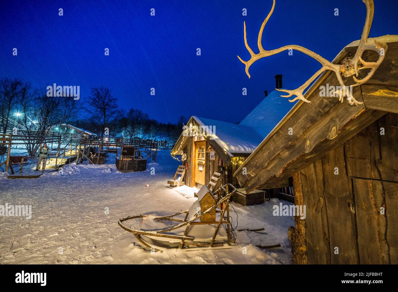 Norway, Lapland, County of Finnmark, Kirkenes, inn in the style of a ...
