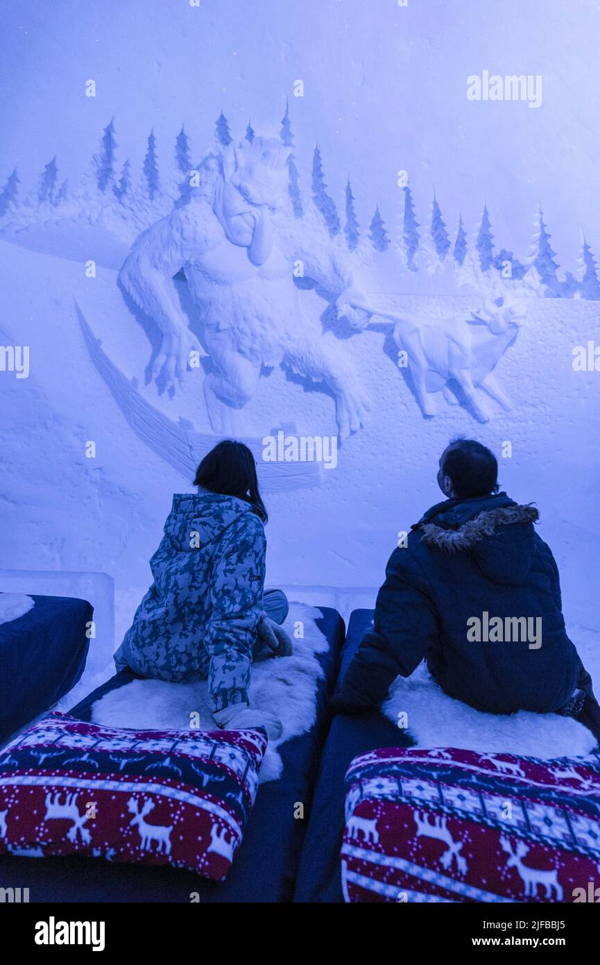 Norway, Lapland, County of Finnmark, Kirkenes, ice hotel and its ...