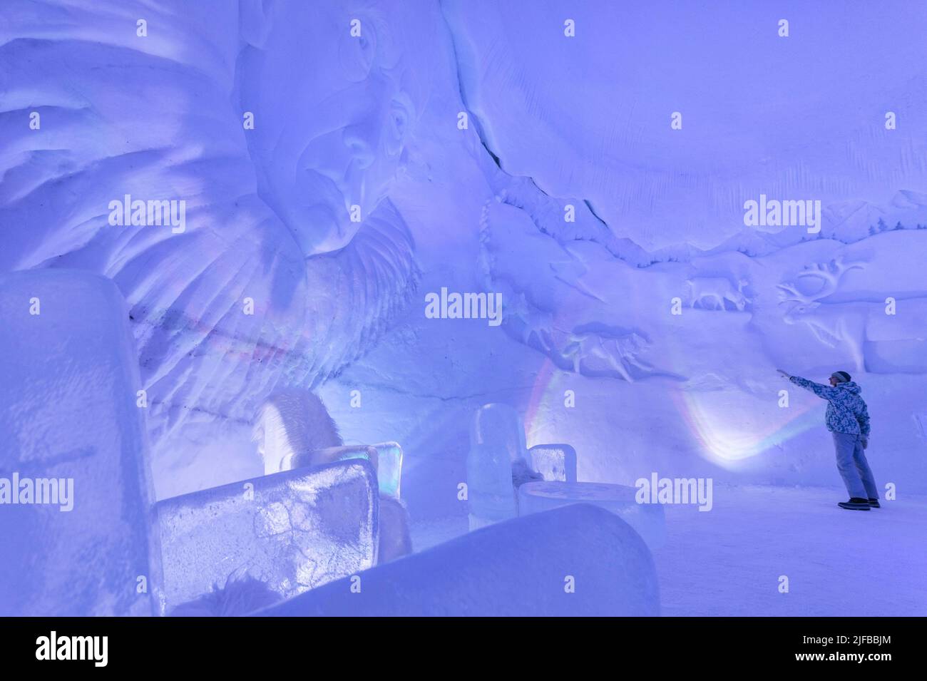 Norway, Lapland, County of Finnmark, Kirkenes, ice hotel and its ...